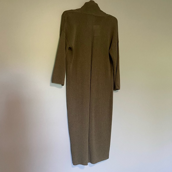 Jarbo | Sweaters | Jarbo Long Olive Open Front Knit Cardigan | Poshmark
